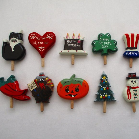 Handmade | Dining | Cake Toppers Holiday Decorations Handmade Hand ...